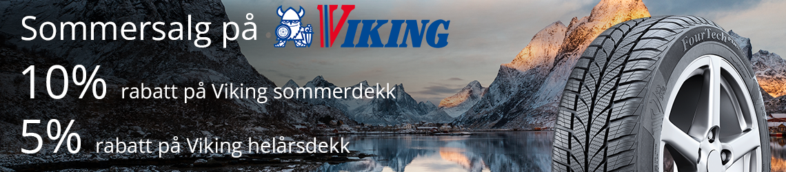 Spar på Viking-dekk: -10 % på sommerdekk, -5 % på helårsdekk ...
